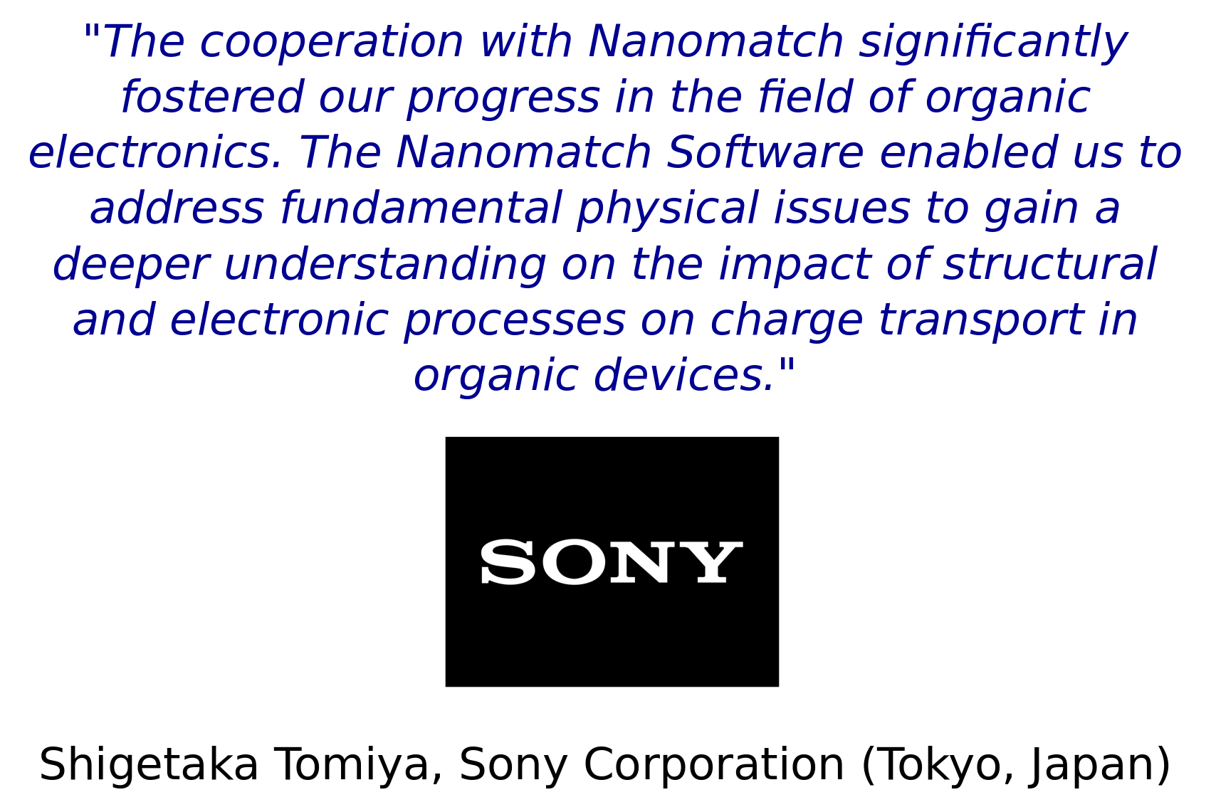 Collaboration with Sony – Nanomatch GmbH